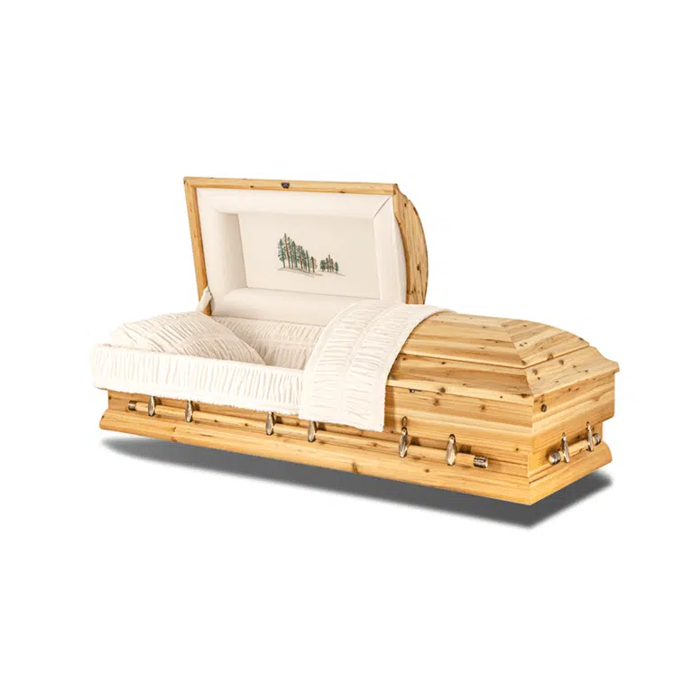 Roanoke Oversized Cedar Casket (28" Wide) - Sky Caskets